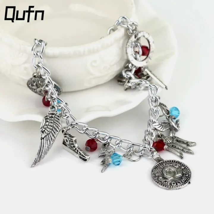 Percy Jackson Crystal Beads Pendent Charm Bracelet Simple Vintage Movie ...