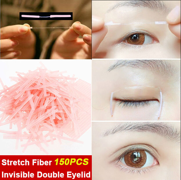New Super Invisible Double Eyelid Sticker Stretch Fiber Eyelid fold ...