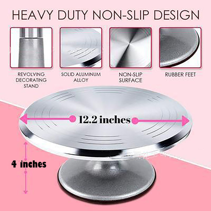 Cake Decorating Tools 11 Inch Rotating Cake Turntable Decorating Set ...