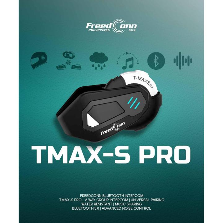 FreedConn TMAX-S PRO Motorcycle Helmet Intercom Bluetooth Headset ...