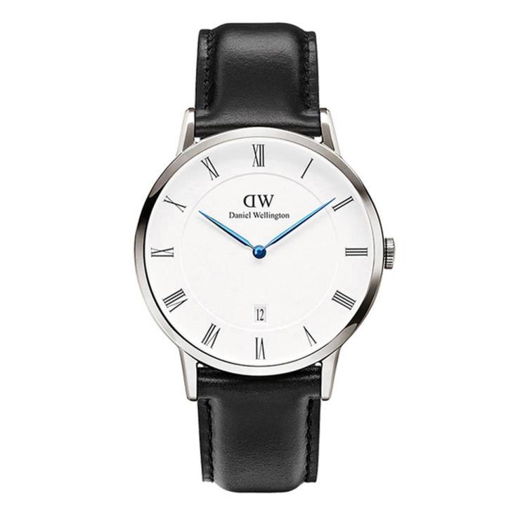 WD02 Leather Analog Watch For Men - Black | Daraz.com.bd