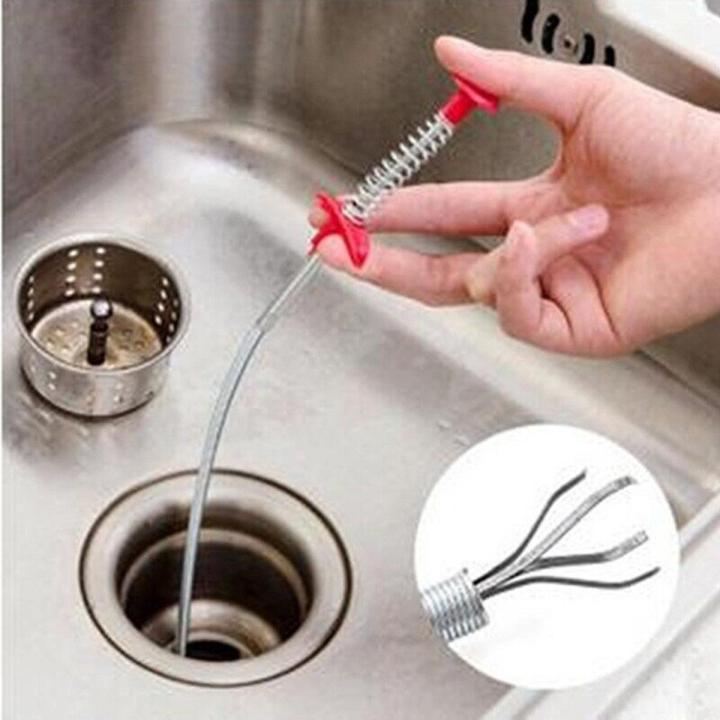 Metal Wire Sewer Cleaning Sticks Clog Remover Cleaning Tool Inch Pipe ...