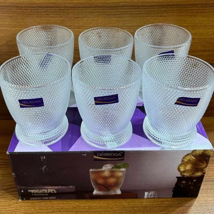 Delisoga 6 Pcs Glass Set | Daraz.com.bd