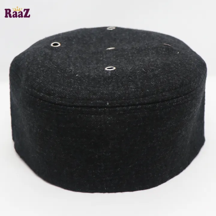 Black Cotton Mesh Air Prayer Tupi - Cap For Men | Daraz.com.bd
