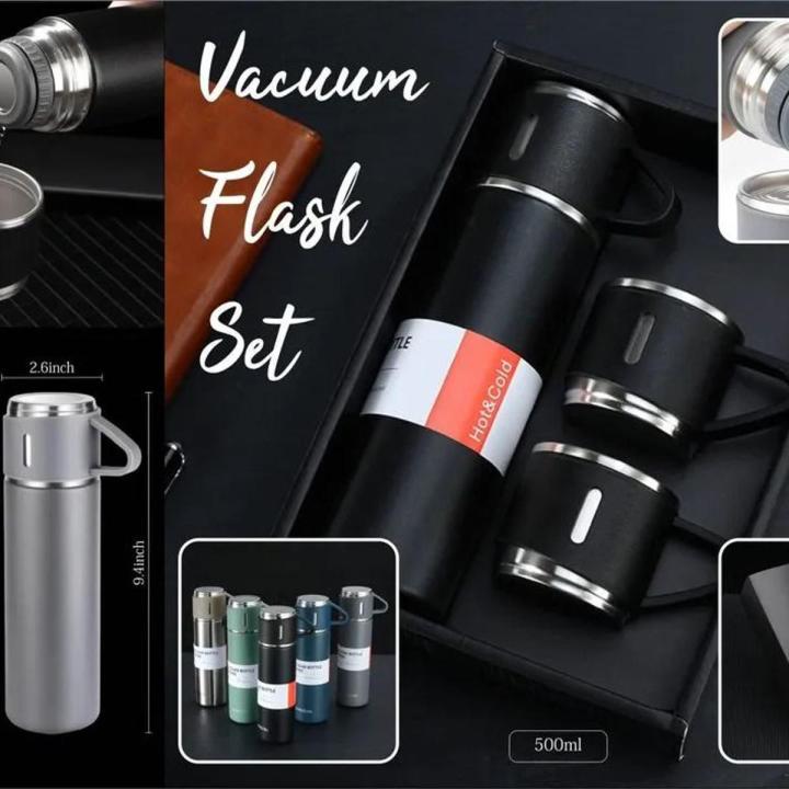 3 in 1 Vacuum Insulated Thermal Flask Set | Daraz.com.bd