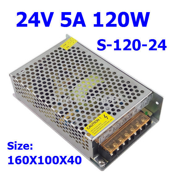 Adapter 24V 5A 120W Adapter Transformer AC 110V 220V to DC 24 Volt 5amp ...