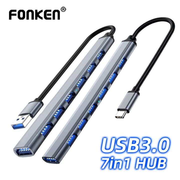 FONKEN USB C Hub 7 In 1 for MacBook Samsung Type C 3.0 Laptop Cable ... FONKEN USB C Hub 7 In 1 for MacBook Samsung Type C 3.0 Laptop Cable ...