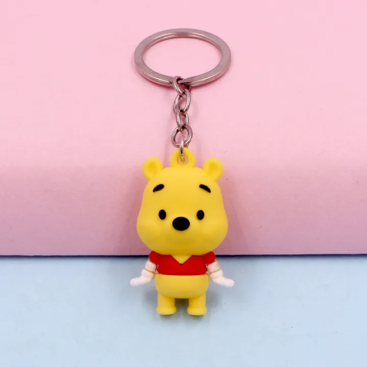 Disney Key Ring Mickey Minnie Donald Duck Daisy Stitch Winne Pooh Key ...