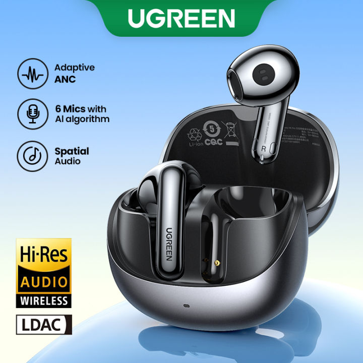 UGREEN H6 Pro Semi-open TWS Adaptive Active Noise Cancelling Earbuds LDAC Hi-Res Audio Wireless ...
