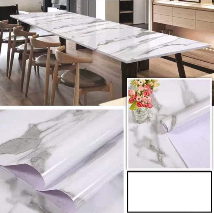 Marble wallpaper Waterproof Sticker Modern Kitchen Cabinet Table ...