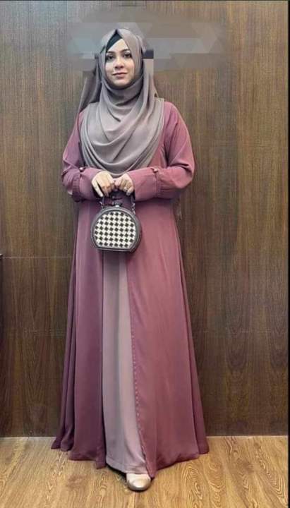 abaya borka (Alisha) Dubai Cherry stylish party borka fashion collection Fashionable khimar ...