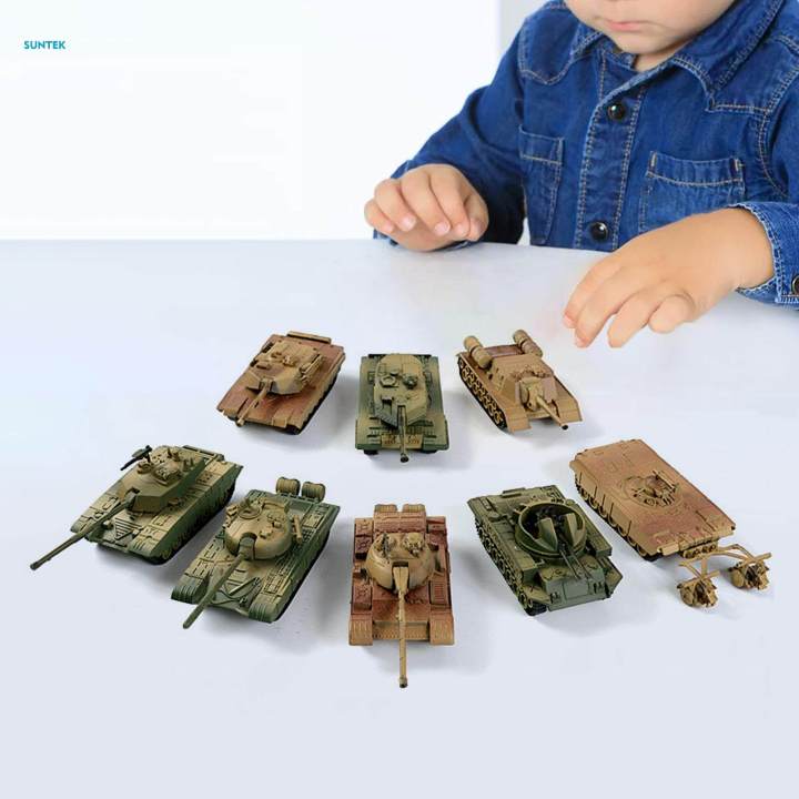8x 1:72 Scale Tank Model Kits 4D for Educational Toy Children Boys ...