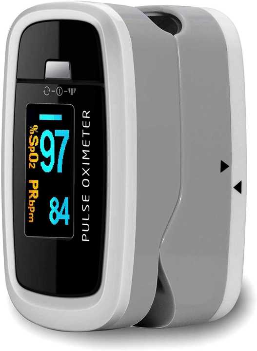 Pulse Oximeter Fingertip SpO2 Heart Rate Monitor with Battery | Daraz ...
