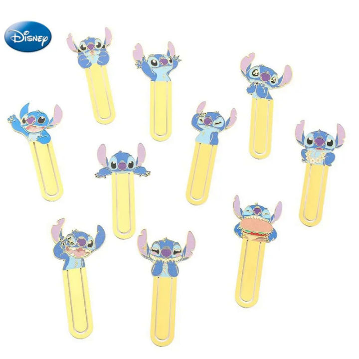 New Disney Stitch Animation Cartoon Cute Metal Bookmarks Creative ...