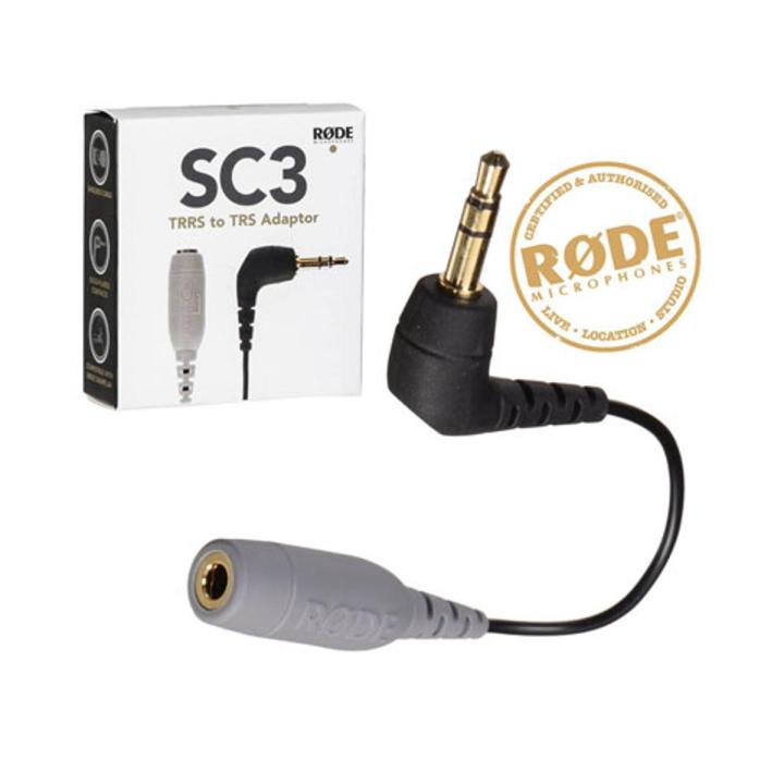 Rode SC3 3.5mm TRRS Female to 3.5mm Right-Angle TRS Male Adapter Cable | Daraz.com.bd
