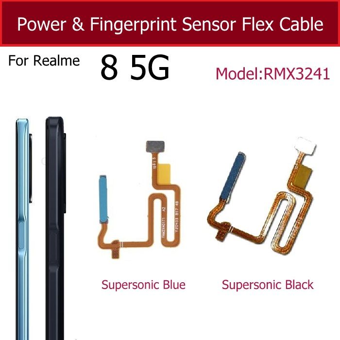 Fingerprint Sensor Flex Cable For Realme 8 5G Power Button Sensor ...