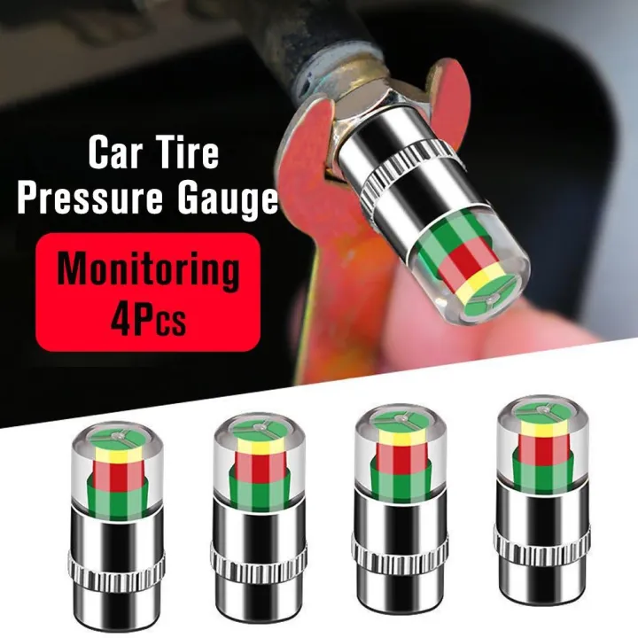Car Auto Tire Pressure Monitor Valve Stem Cap – 4pcs - 1set - Smart ...