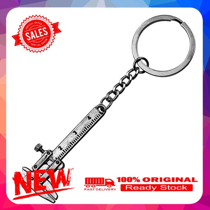 Zinc Alloy Mini Simulation Slide Ruler Vernier Caliper Model Key Chain ...