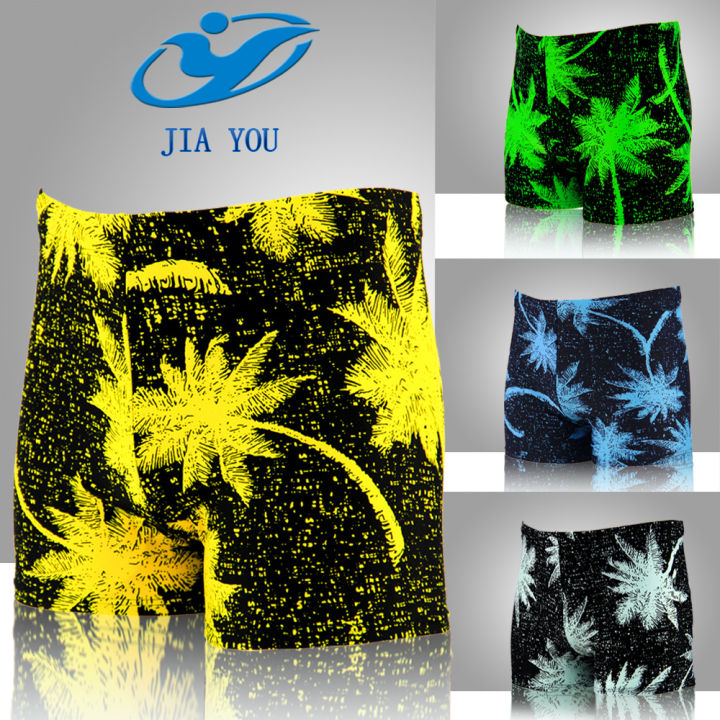 2016 New Coconut Tree Print Swim Trunk Swim Trunk Fashion Men's Boxer ...