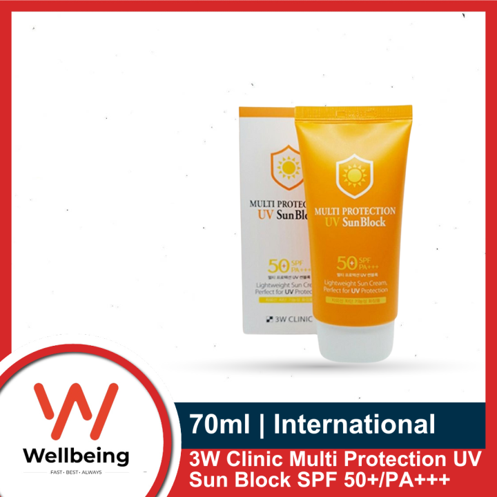 3W Clinic Multi Protection UV Sun Block SPF 50+/PA+++ 70ml | Daraz.com.bd