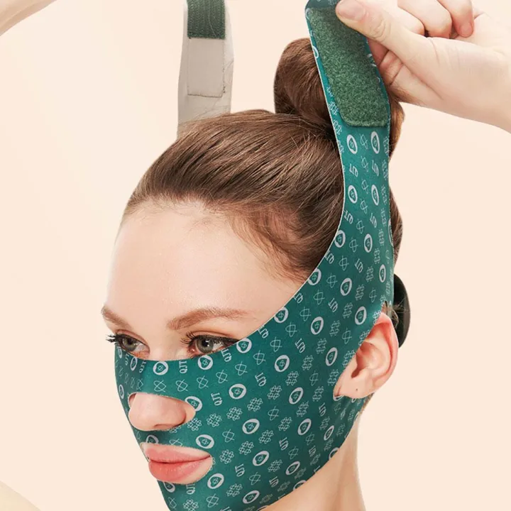 Adjustable V Face Bandage Lift Up Belt Reduce Double Chin Face ...