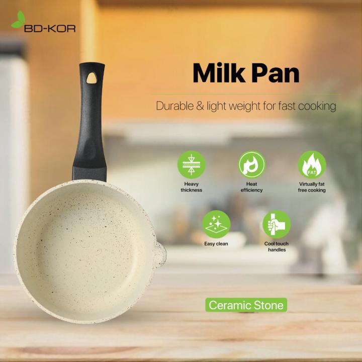 BD-KOR MILK PAN (18 CM) Non-Stick Premium Marble Coating | Daraz.com.bd