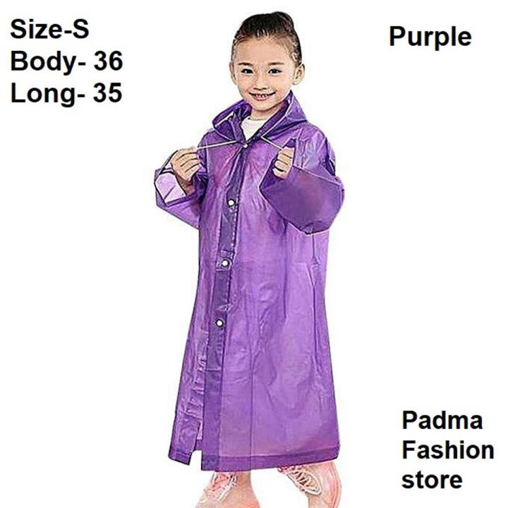 PVC - Polyester Raincoat For baby or Kids ( Boy or Girl )- Purple ...