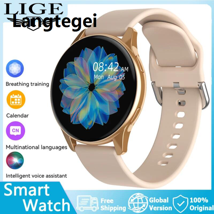 LIGE New Smart Watch Wireless Charging Smartwatch Bluetooth Calls ...