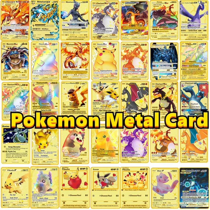 【Serendipity party】2022 NEW Pokemon Metal Card V Charizard Golden Vmax ...