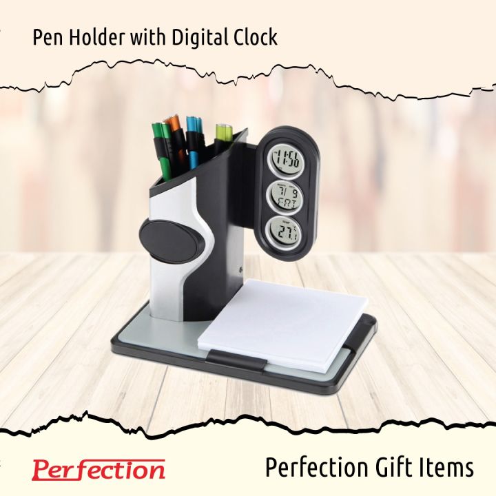 Pen Holder with Digital clock | Daraz.com.bd