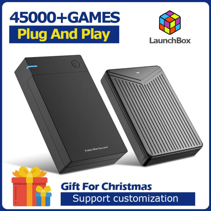 Launchbox Hard Drive Built-in 45000 Retro Games For PSP/PS3/PS2/PS1/Game Cube/X BOX Portable HDD ...