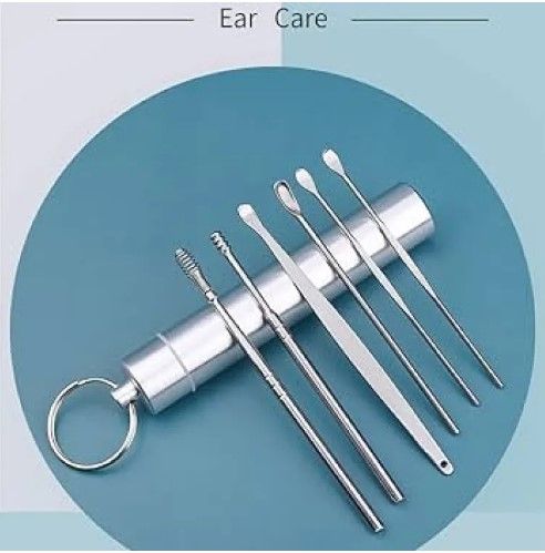 7pcs set Stainless Steel Ear Picking Tool Set | Ear Wax Remover Cleaner ...