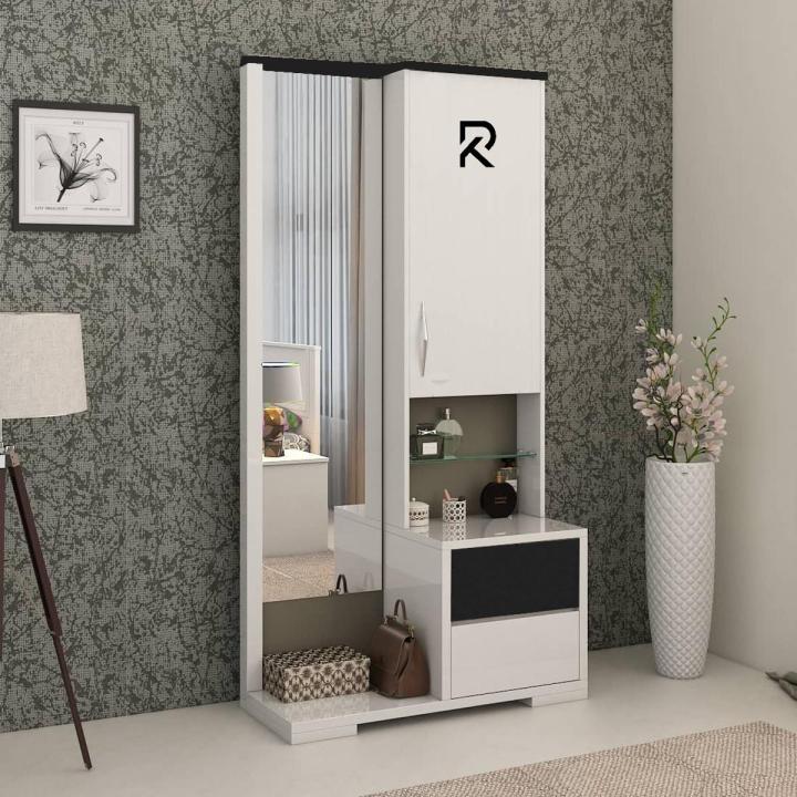RK White Dressing Table With Shelves and Drawers | Daraz.com.bd