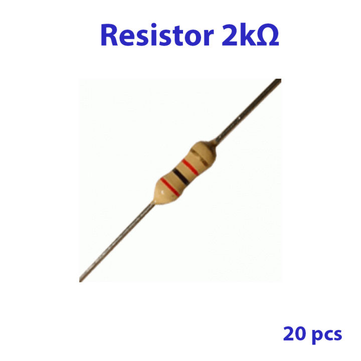RESISTOR 2k OHM - 1/4W 5%(20pcs) | Daraz.com.bd