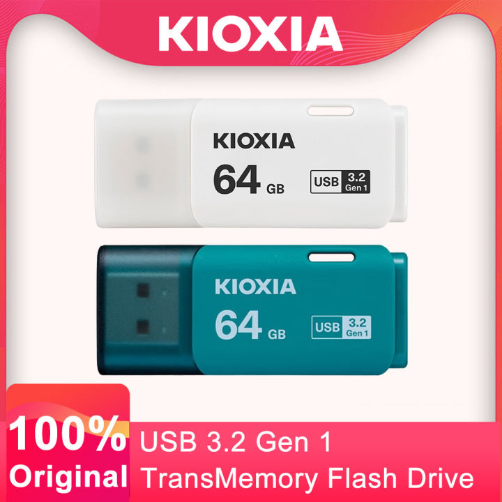 Kioxia USB TransMemory Flash drives USB3.2 Gen1 White Green 64GB 128GB ...