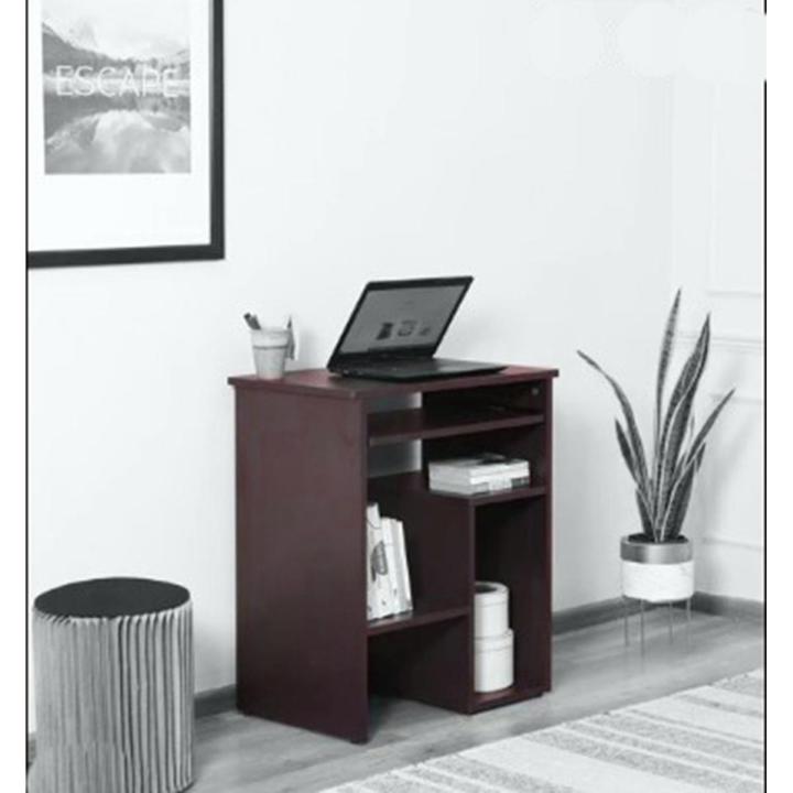 Computer Table with Storage Shelves & CPU Stand, Laptop Table & Writing ...