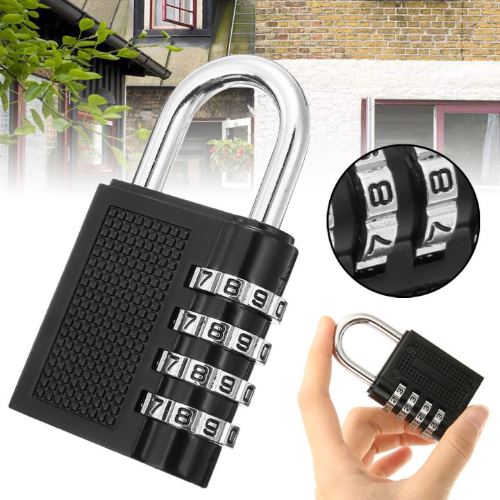 4 Digit Digital Pad Lock Zinc Alloy Code Lock Large Anti-Theft | Daraz ...
