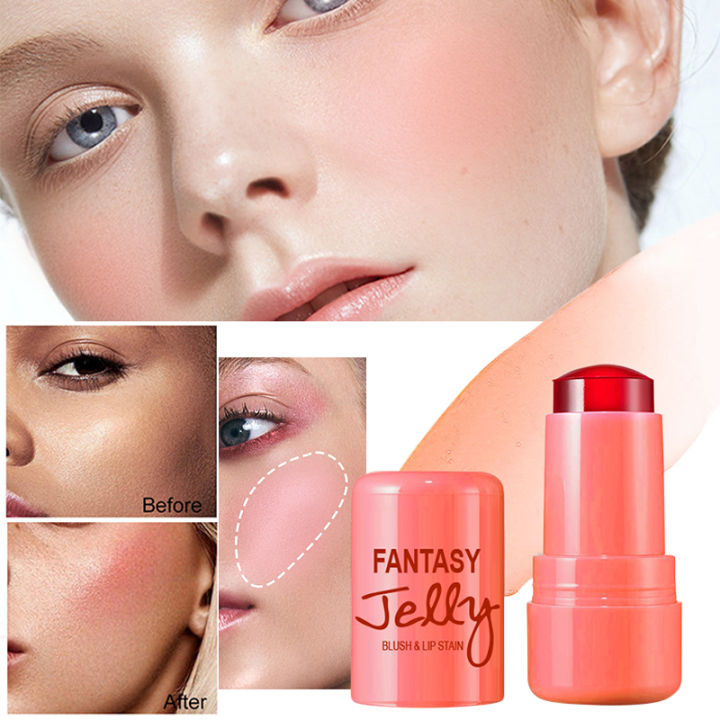 Fruit Jelly Blush Lip Gloss Stick Easy To Apply Cream Blush Highlight ...