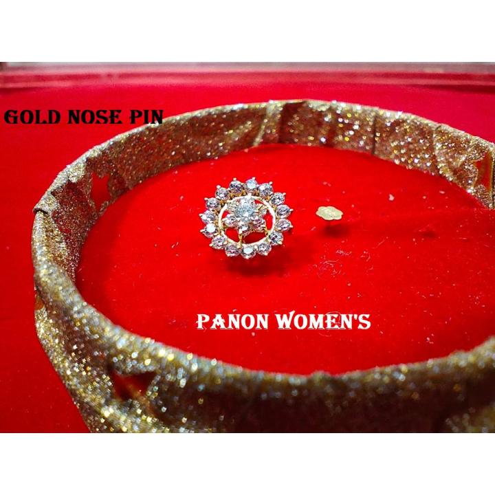 Exclusive Moon Star Design Nose Pin 16-K Carat Nose Pin ,Nose Pins For ...
