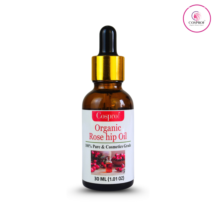 Cosprof Organic Rose hipp Oil 30 ml for Hair, Face & body ( Scentless ...