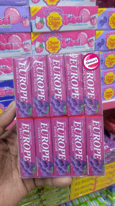Europe Chewing Gum Grape Flavor 20 Box 5 Sticks Per Box | Daraz.com.bd