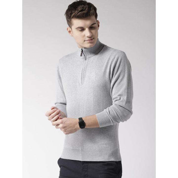 Men's Fashionable Hign Neck Zipper Jumper. | Daraz.com.bd