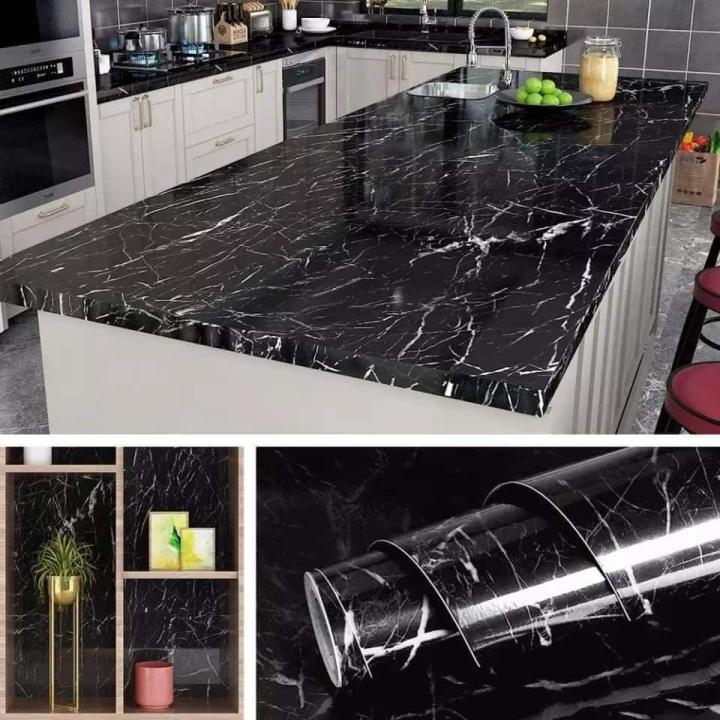Marble wallpaper Waterproof Sticker Modern Kitchen Cabinet Table ...