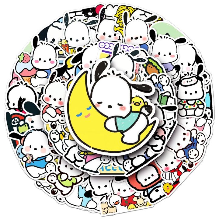 10/30/50pcs Cute Cartoon Pochacco Stickers Anime Sanrio Kawaii Girls ...