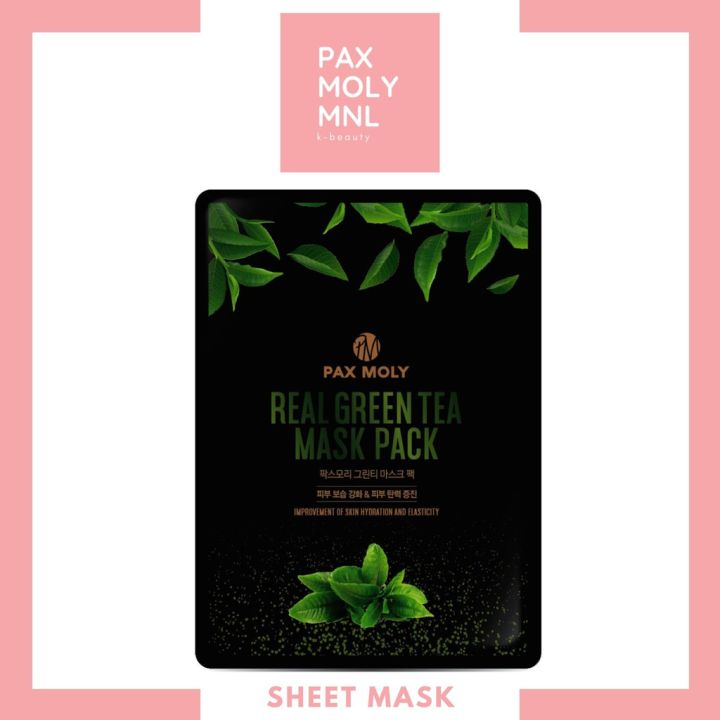Pax Moly Real Green Tea Mask Pack 25ml [Korean Face Sheet Mask] | Daraz ...