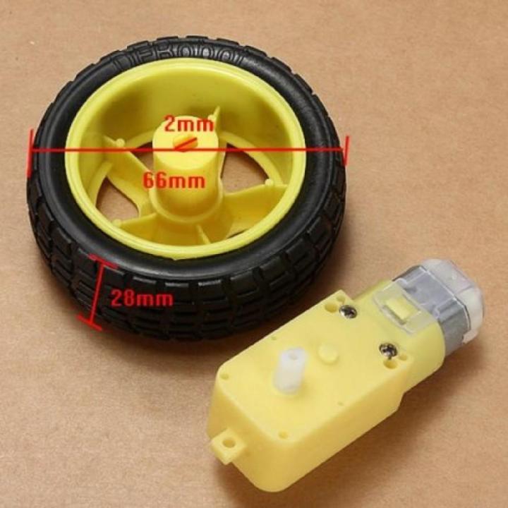 DC Gear Motor + Robot Car Wheel | Daraz.com.bd