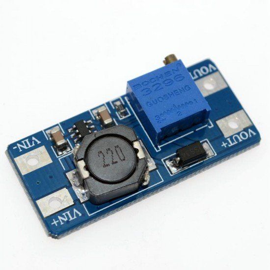 MT3608 2A Adjustable Mini DC-DC Step Up Module 1.5V-24V to 3.7V-28V ...