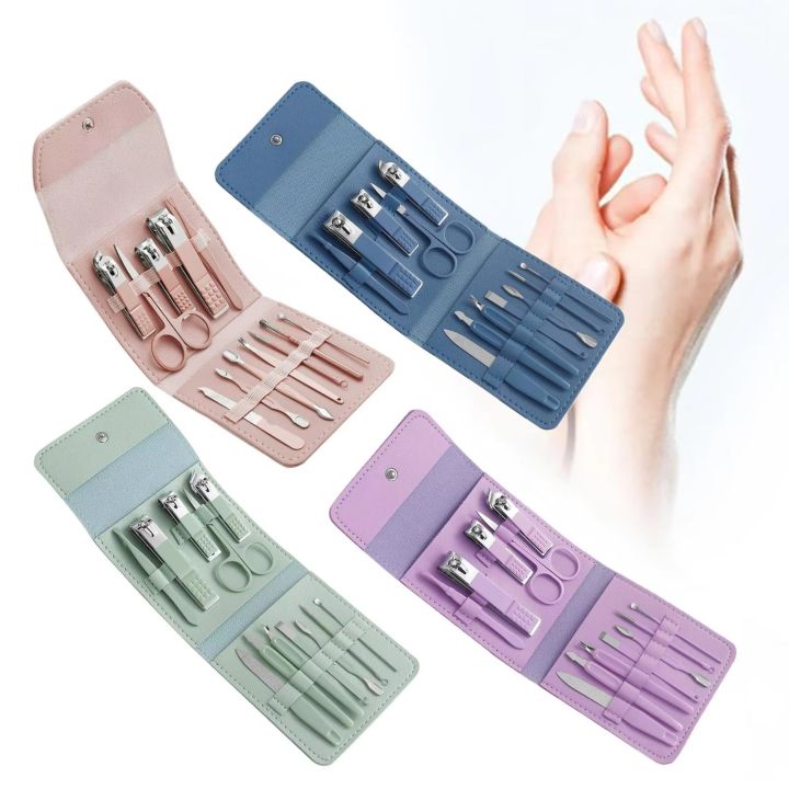 12 pcs Nail Cleaner Set Portable Manicure Set for Men Women Toenail ...