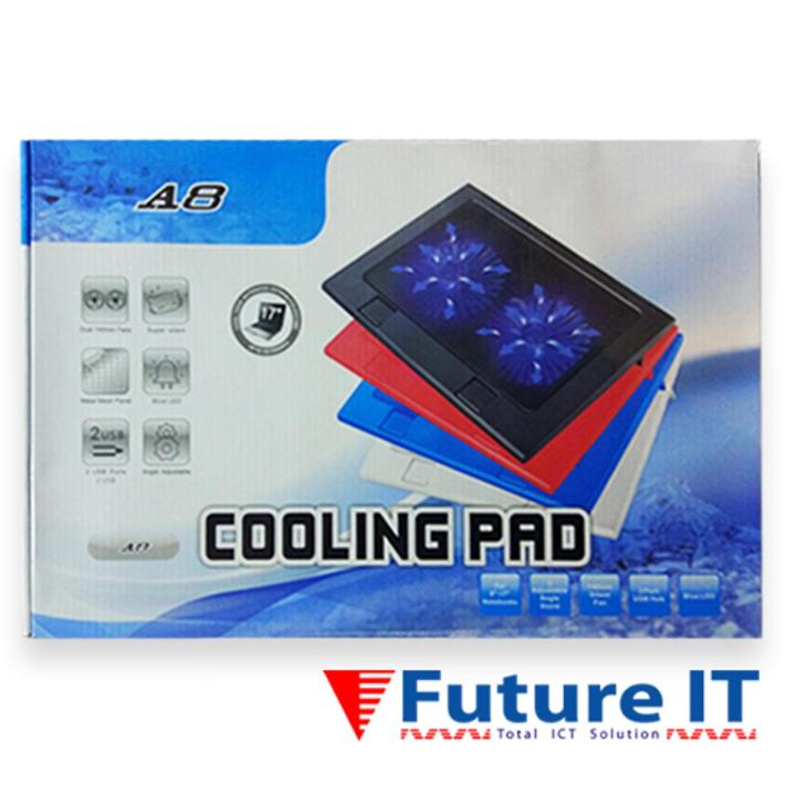 A8/668 Double Fan LED Laptop Cooling Pad | Daraz.com.bd