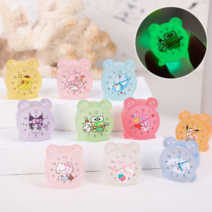 Fashionable Luminous Sanrio Alarm Clock Shape Resin Ornament | Daraz.com.bd